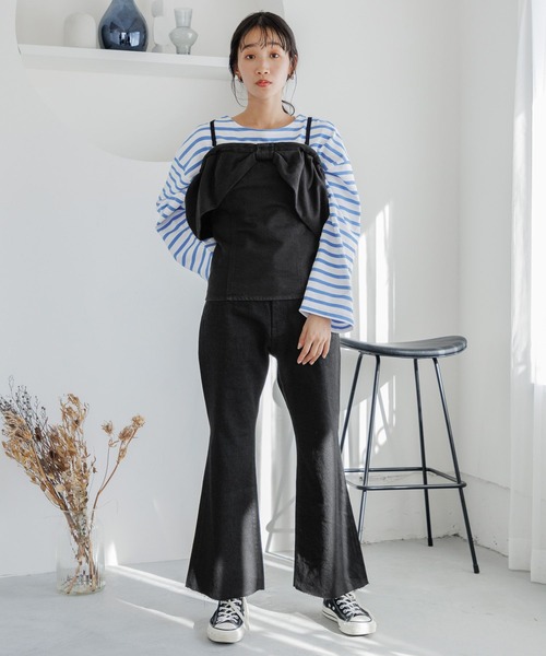 LOWRYS FARM（ローリーズファーム）の「USAボーダーロングスリーブ 989123（Tシャツ/カットソー）」 - WEAR