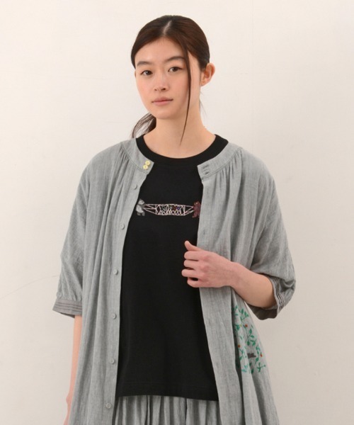 SUPER HAKKA×えんどうゆりこ「植物を編む」刺繍Tシャツ（Tシャツ/カットソー）｜SUPER HAKKA（スーパーハッカ）のファッション通販 - ZOZOTOWN