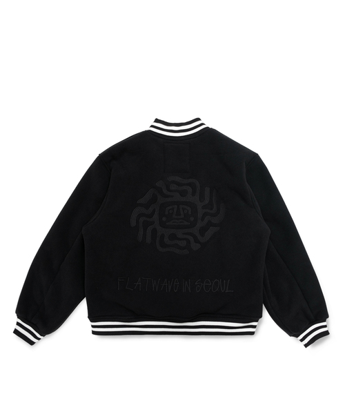 Ecco Fleece Varsity Jacket Black（スタジャン）｜FLATWAVE IN SEOUL（フラットウェーブインソウル ...