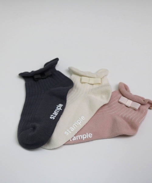stample（スタンプル）の「グログランリボンショートソックス 3P（ソックス/靴下）」 - WEAR