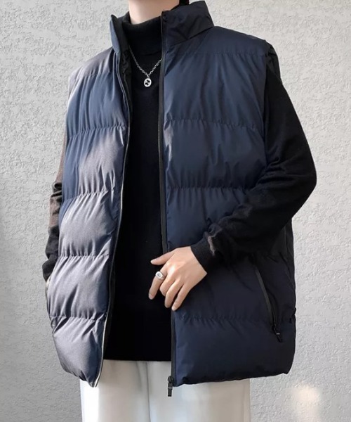 MAISON CLUB（メゾンクラブ）の「【MAISON CLUB】シンプルフェイクダウンベスト KNF01（ベスト）」 - WEAR