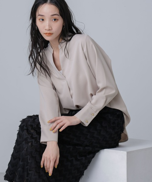 【セール】WEB限定/とろみブラウス（シャツ/ブラウス）｜nano･universe（ナノユニバース）のファッション通販 - ZOZOTOWN