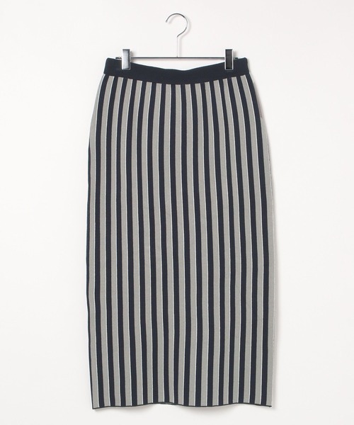 LEPSIM（レプシィム）の「12ゲージストライプニットスカート 133262（スカート）」 - WEAR