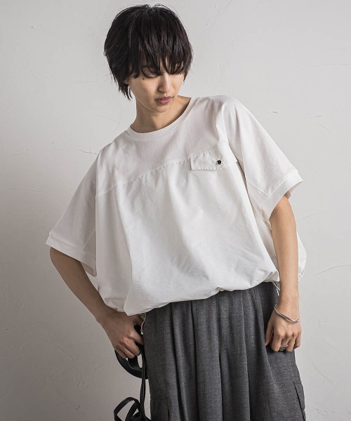 MAYSON GREY（メイソングレイ）の「WEB タフタドッキングポケットプルオーバー≪洗濯機で洗える≫（Tシャツ/カットソー）」 - WEAR