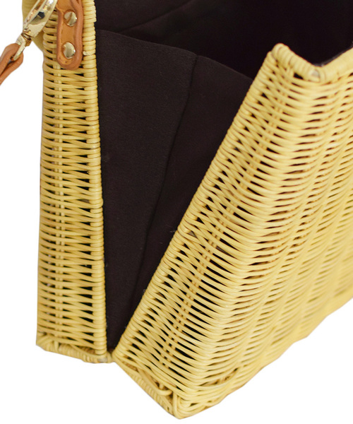 AMERI（アメリ）の「TRAPEZE RATTAN BAG（かごバッグ）」 - WEAR