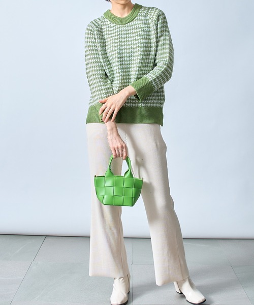 SETUP7（セットアップセブン）の「【SETUP7】千鳥格子モヘア風ニットSCCH205（ニット/セーター）」 - WEAR