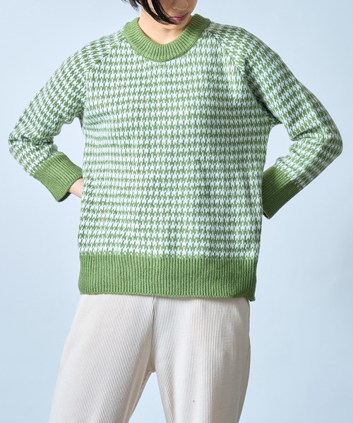 SETUP7（セットアップセブン）の「【SETUP7】千鳥格子モヘア風ニットSCCH205（ニット/セーター）」 - WEAR