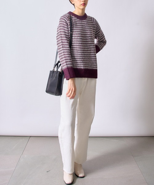 SETUP7（セットアップセブン）の「【SETUP7】千鳥格子モヘア風ニットSCCH205（ニット/セーター）」 - WEAR
