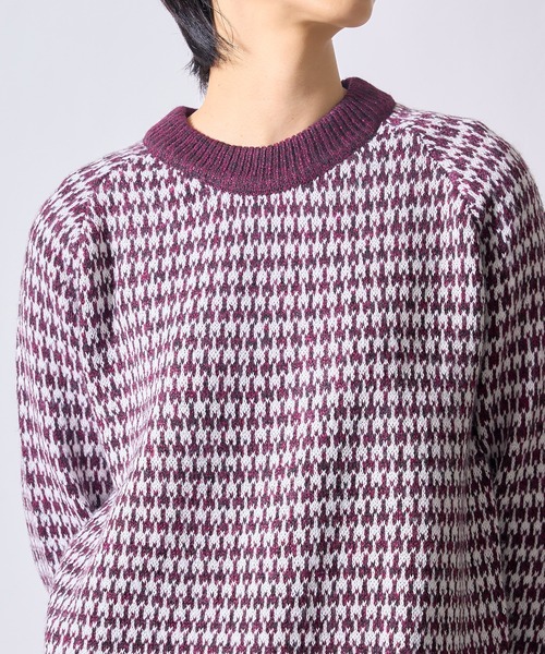 SETUP7（セットアップセブン）の「【SETUP7】千鳥格子モヘア風ニットSCCH205（ニット/セーター）」 - WEAR