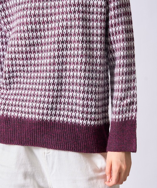 SETUP7（セットアップセブン）の「【SETUP7】千鳥格子モヘア風ニットSCCH205（ニット/セーター）」 - WEAR
