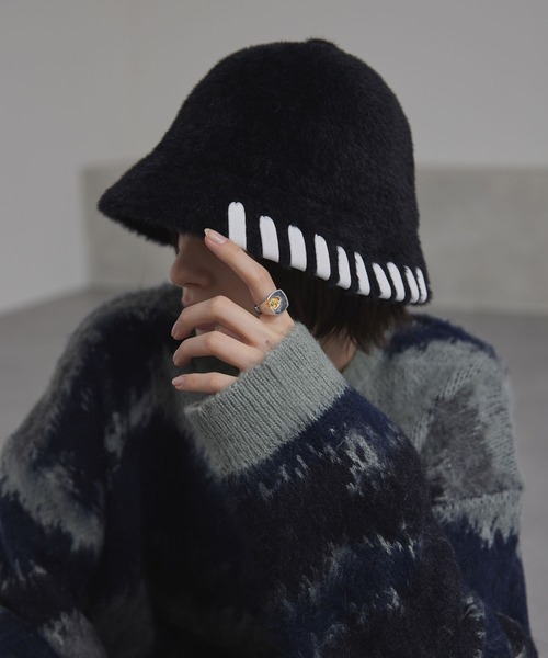 CIASENSE（シアセンス）の「ハンドステッチ シャギー バケットハット / Hand-stitched shaggy bucket hat（ハット）」 - WEAR
