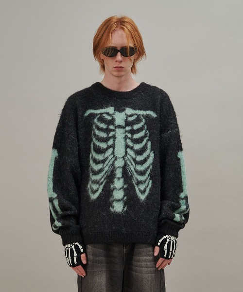 【セール】【UNISEX】BORN SHAGGY KINT PULLOVER/ボーンシャギーニットプルオーバー（ニット/セーター ...