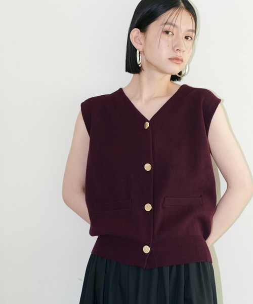 LARUTA（ラルータ）の「【LARUTA】ハイツイストコットンニットベスト（キャミソール）」 - WEAR