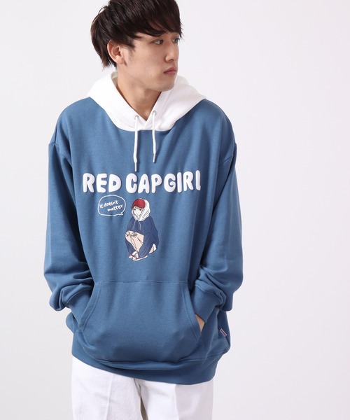 Red Cap Girl（レッドキャプガール）の「Red Cap Girl TC裏毛 RCGフロント発砲プリント ルーズシルエット フード ...