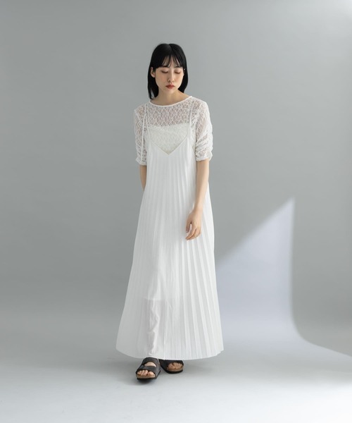 KBF（ケイビーエフ）の「『WEB限定』2WAYプリーツキャミワンピース（ワンピース）」 - WEAR