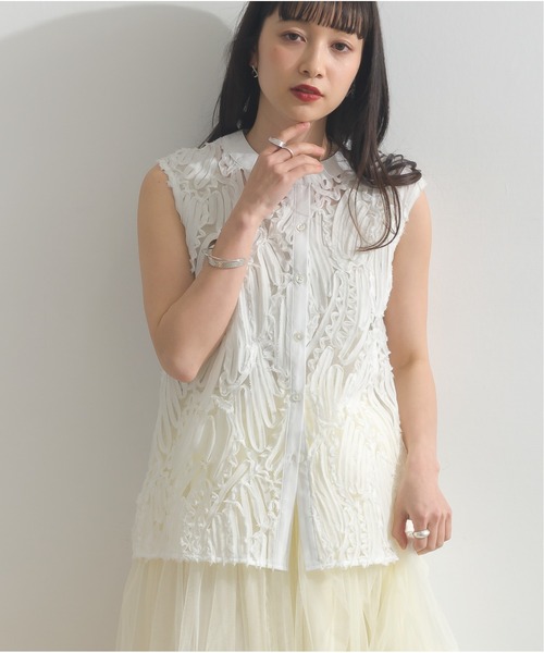 OandI（オーアンドアイ）の「テープジャガードノースリーブブラウス（シャツ/ブラウス）」 - WEAR