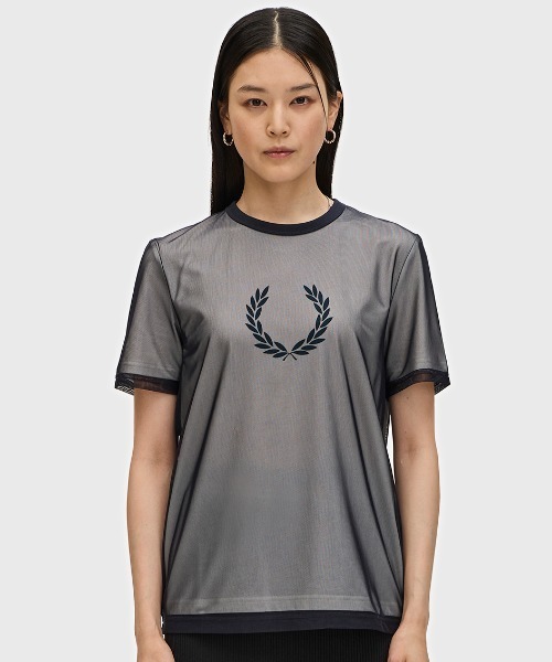 FRED PERRY（フレッドペリー）の「Mesh Overlay T-Shirt／メッシュオーバーレイTシャツ（Tシャツ/カットソー ...