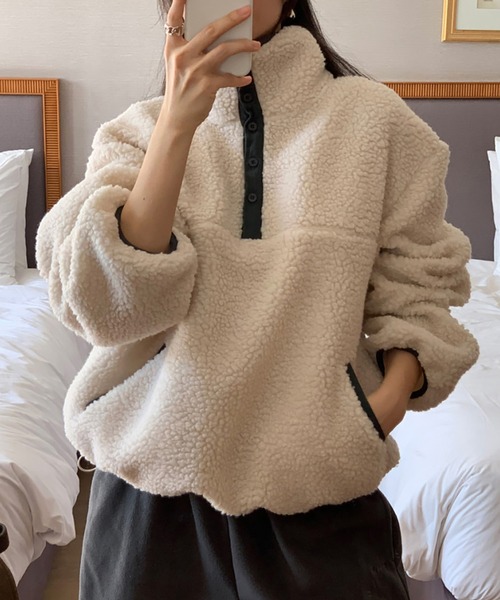 2wayネックボアフリースプルオーバー（スウェット）｜Girly Doll（ガーリードール）のファッション通販 - ZOZOTOWN