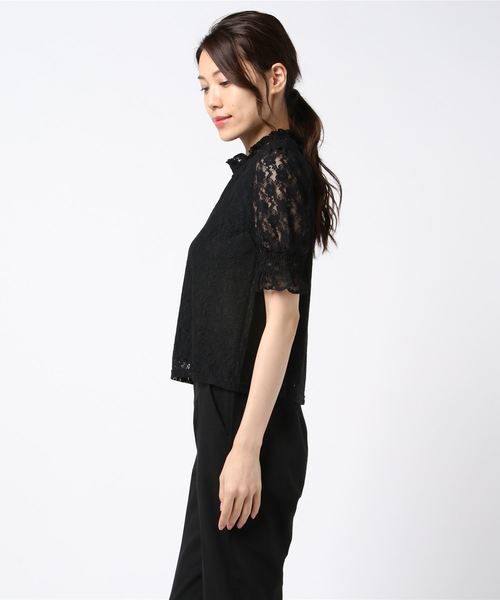 Cherite by PRIME PATTERN（シェリエットバイプライムパターン）の「リボンプチスタンドレースプルオーバー（Tシャツ/カットソー）」 - WEAR