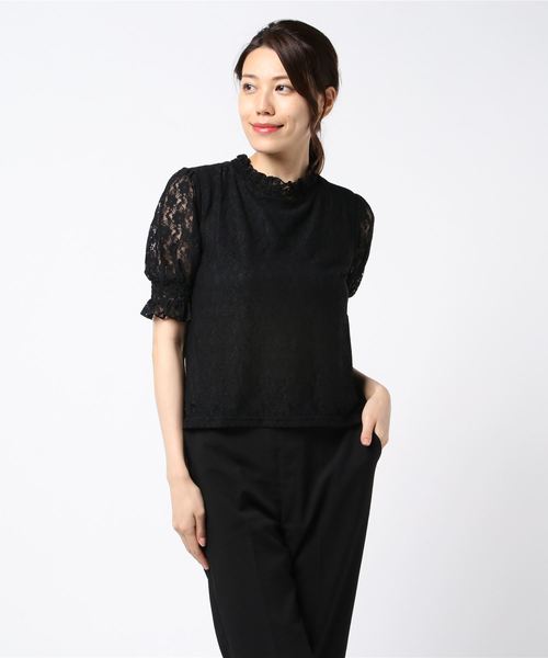 Cherite by PRIME PATTERN（シェリエットバイプライムパターン）の「リボンプチスタンドレースプルオーバー（Tシャツ/カットソー）」 - WEAR