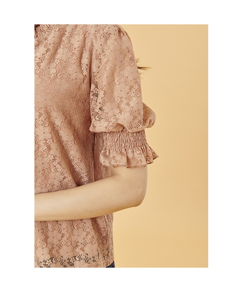 Cherite by PRIME PATTERN（シェリエットバイプライムパターン）の「リボンプチスタンドレースプルオーバー（Tシャツ/カットソー）」 - WEAR