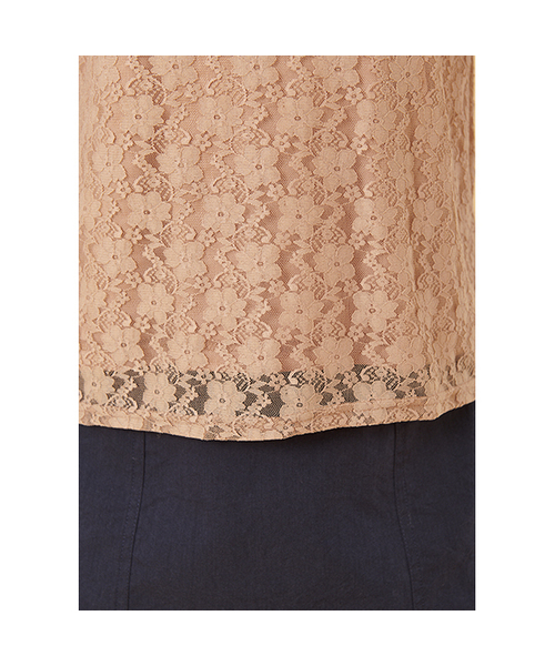 Cherite by PRIME PATTERN（シェリエットバイプライムパターン）の「リボンプチスタンドレースプルオーバー（Tシャツ/カットソー）」 - WEAR