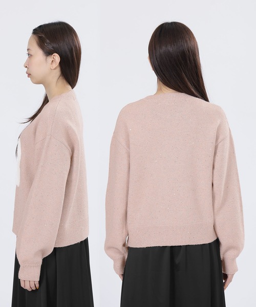 ファーデイジーラメニット プルオーバー（ニット/セーター）｜MARY