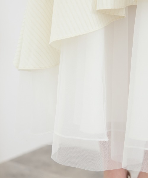 REDYAZEL（レディアゼル）の「MIXストライプアシメティアードロングスカート（スカート）」 - WEAR