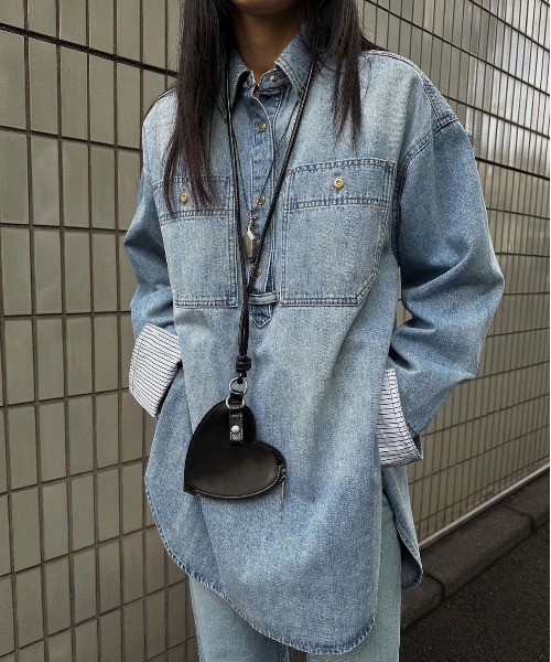 AMERI（アメリ）の「DENIM SKIPPER SHIRT（シャツ/ブラウス）」 - WEAR