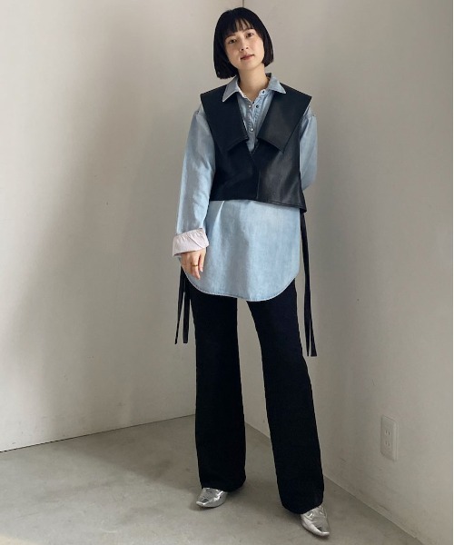 AMERI（アメリ）の「DENIM SKIPPER SHIRT（シャツ/ブラウス）」 - WEAR