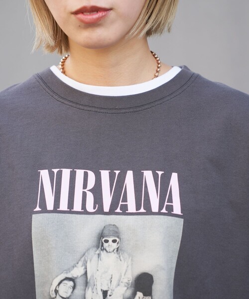 PUBLUX（パブリュクス）の「PUBLUX/パブリュクス NIRVANA IN PHOTO TEE/ニルヴァーナ フォトT/バンドTシャツ/バンT/ユニセックス(限定展開)（Tシャツ ...