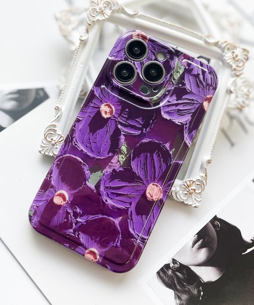 【セール】【 NOLITA / ノリータ 】アイフォンカバー 立体感 油絵風 アート 花柄 アイフォンケース iPhone 15 / 15pro / 15proMax / 14 / 14pro ...