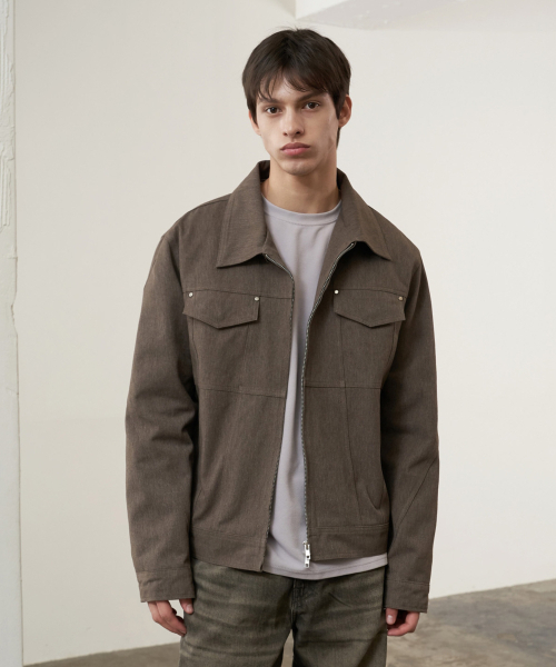 Gideon Line Washed Trucker Jacket (Brown)（デニムジャケット）｜SPERONE（スペロネ）の ...