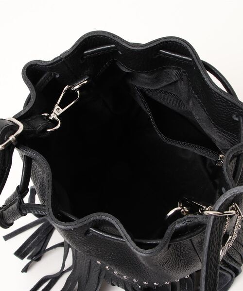 LAURA DI MAGGIO（ローラディマッジオ）の「【LAURA DI MAGGIO/ローラディマッジオ】レザー フリンジ 巾着バッグ ...