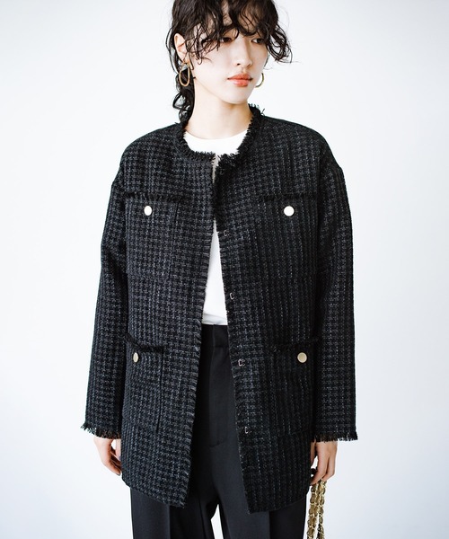 【セール/ブランド古着】ツイードジャケット（その他アウター）｜haco!（ハコ）のファッション通販 - ZOZOUSED