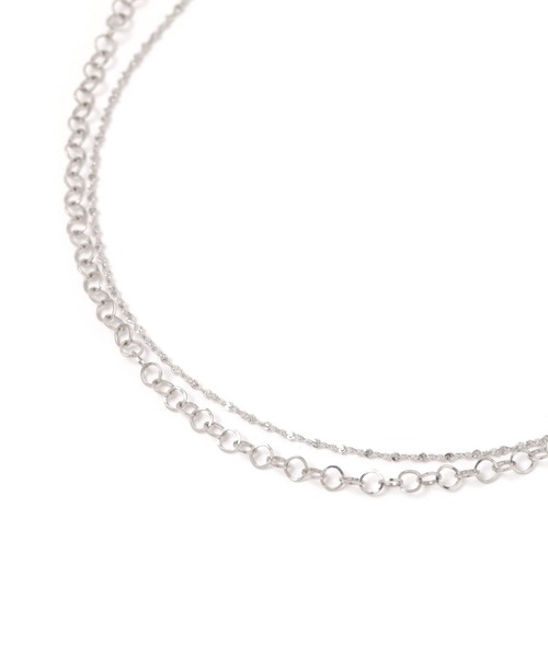 ステンレスリングWチェーンネックレス / 290802（ネックレス）｜LAKOLE（ラコレ）のファッション通販 - ZOZOTOWN