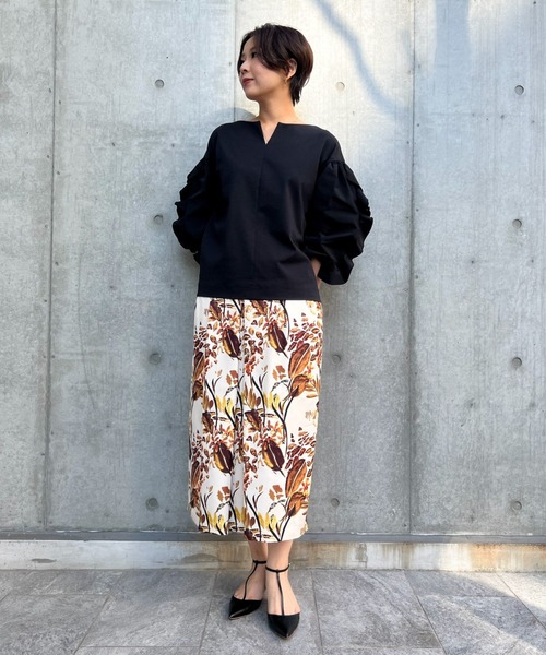 INED（イネド）の「ボタニカルプリントスカート（スカート）」 - WEAR