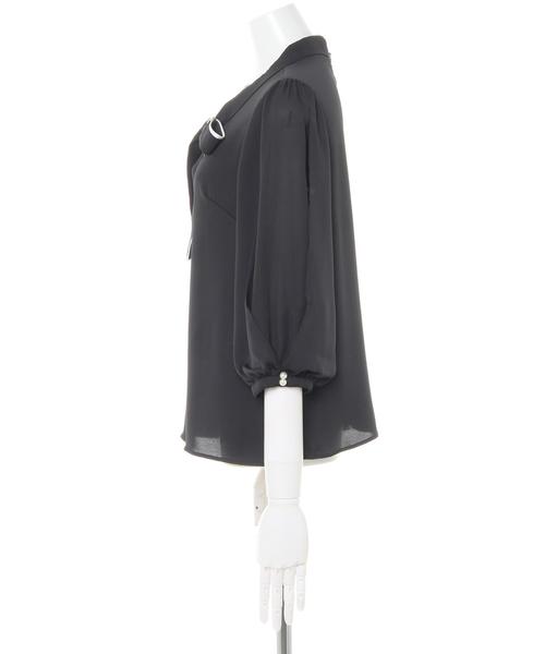 Allamanda（アラマンダ）の「袖割れボウタイ／ブラウス（Tシャツ/カットソー）」 - WEAR