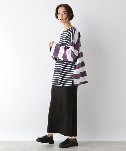 LEPSIM（レプシィム）の「12ゲージ配色ニットスカート 133273（スカート）」 - WEAR