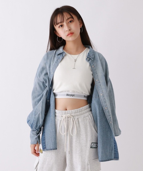repipi armario（レピピ アルマリオ）の「デニムルーズシャツ（シャツ/ブラウス）」 - WEAR