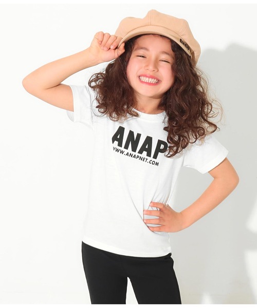 ANAP kids（アナップキッズ）の「吸水速乾アドレスロゴTシャツ（Tシャツ/カットソー）」 - WEAR