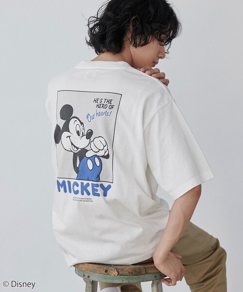 Disney（ディズニー）の「coen限定／Disney（ディズニー）バックプリントTシャツ（Tシャツ/カットソー）」 - WEAR