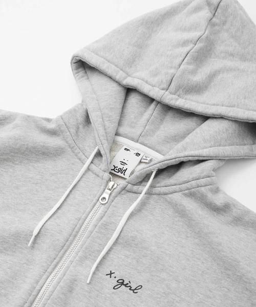 X-girl（エックスガール）の「CURSIVE LOGO ZIP UP SWEAT HOODIE（パーカー）」 - WEAR