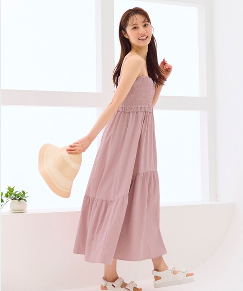 【先行予約・洗える】シャーリングデザイン 3wayキャミドレス（ワンピース）｜Feroux（フェルゥ）のファッション通販 - ZOZOTOWN