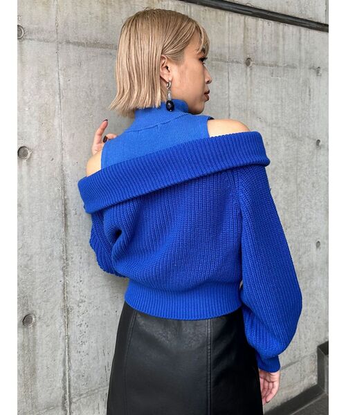 MURUA（ムルーア）の「ショルダーオープンハーフZIPニット（ニット/セーター）」 - WEAR