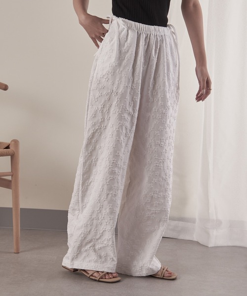 SETUP7（セットアップセブン）の「【SETUP7】フラワーエンボスバンディングパンツ SCCH601（その他パンツ）」 - WEAR