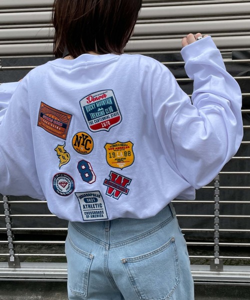 WEGO（ウィゴー）の「WEGO/ワッペンコラージュロンT（Tシャツ/カットソー）」 - WEAR