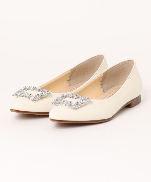 JOLI ENCORE ジョリー アンコール FLAT BIJOU PUMPS フラットビジューパンプス JE-MS101 IVORY（パンプス）｜ABC-MART（エービーシーマート）の ...