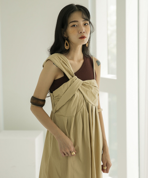 NEUNA（ヌナ）の「麻リネン調/ワンショルワンピース/アシンメトリーワンピース/（ワンピース）」 - WEAR