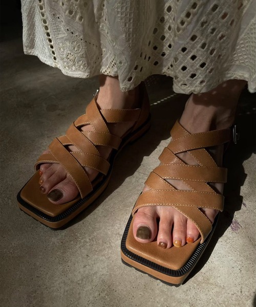AMERI（アメリ）の「WIDE NET FLAT SANDALS（サンダル）」 - WEAR